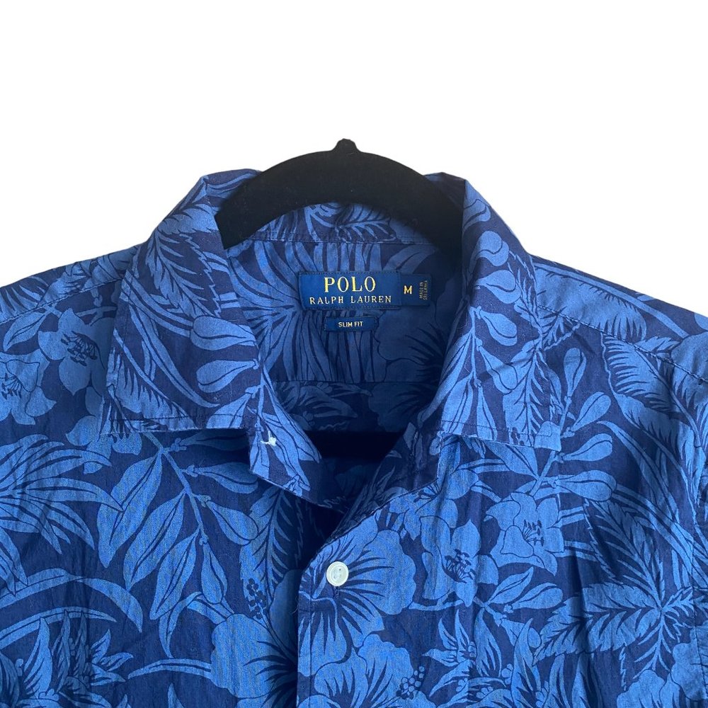 Polo Ralph Lauren Printed Tropical Floral Navy/Blue H… - Gem